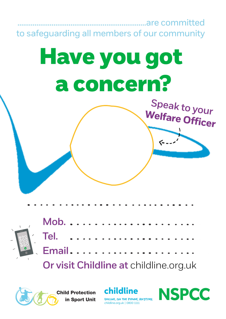 Club Welfare Officer Posters - Who to speak to - British Taekwondo